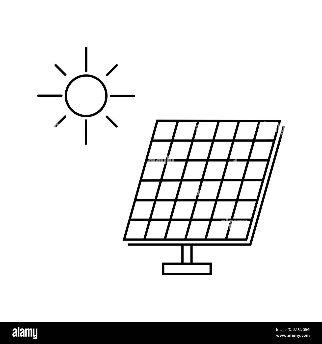 Solar panels vector icon silhouette hi-res stock photography and images ...