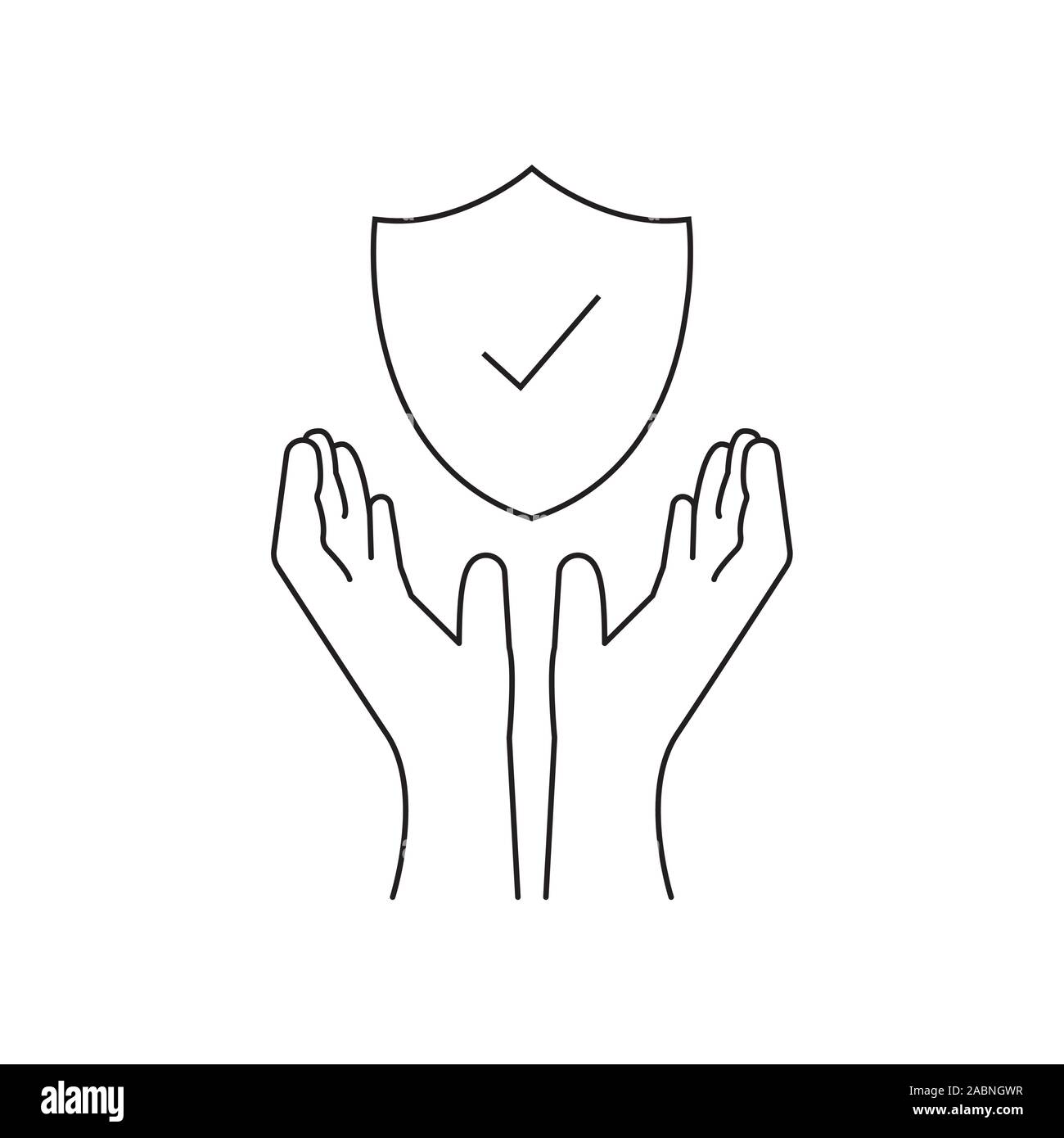 care protection secure vector icon Stock Vector Image & Art - Alamy