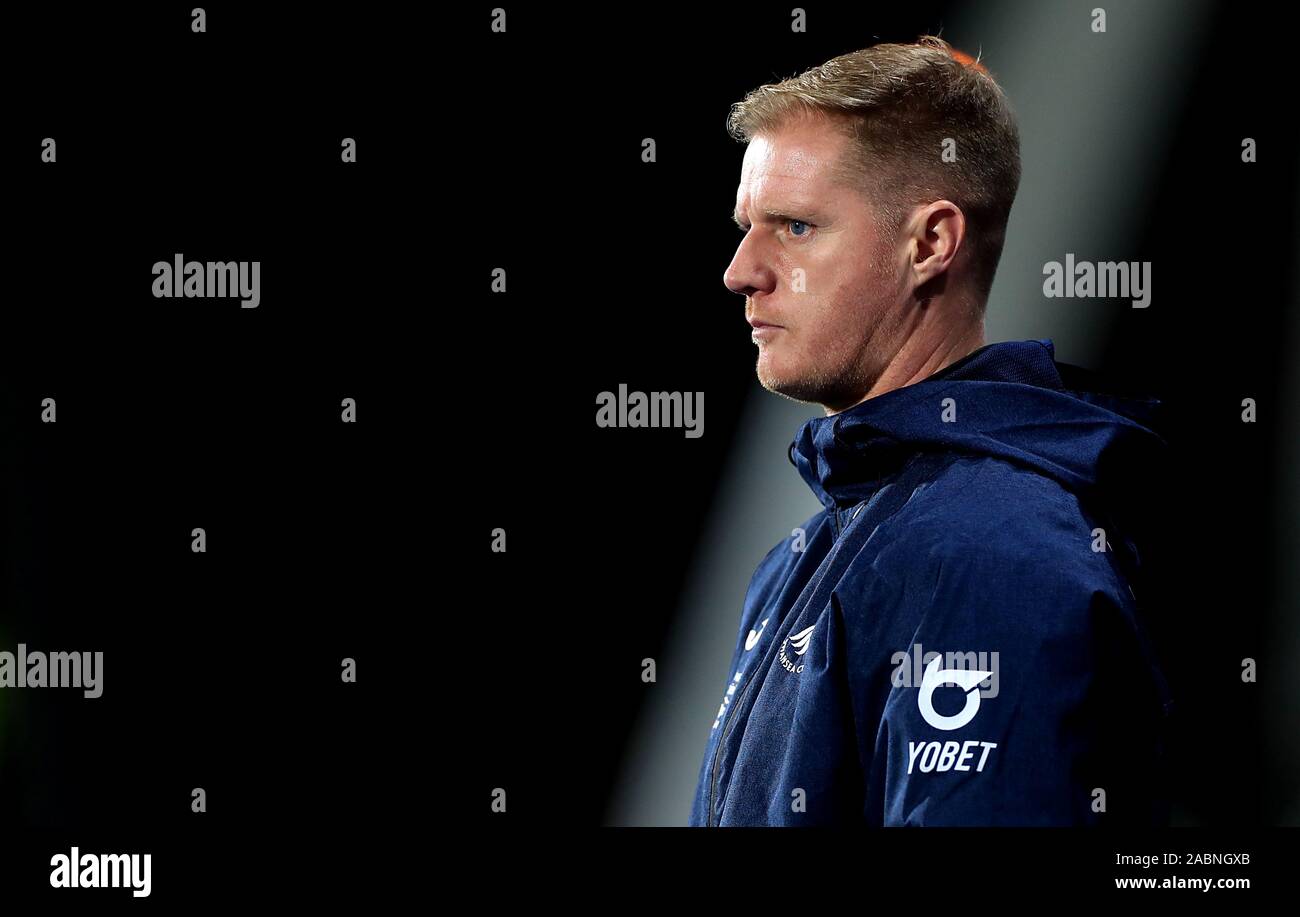 Swansea City coach Alan Tate during the Sky Bet Championship match at ...