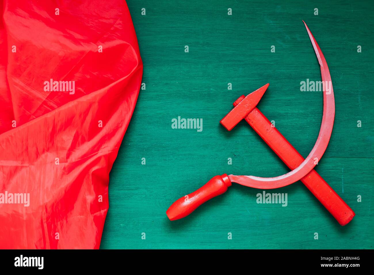 red sickle and hammer communism USSR Russia revolution Stock Photo - Alamy