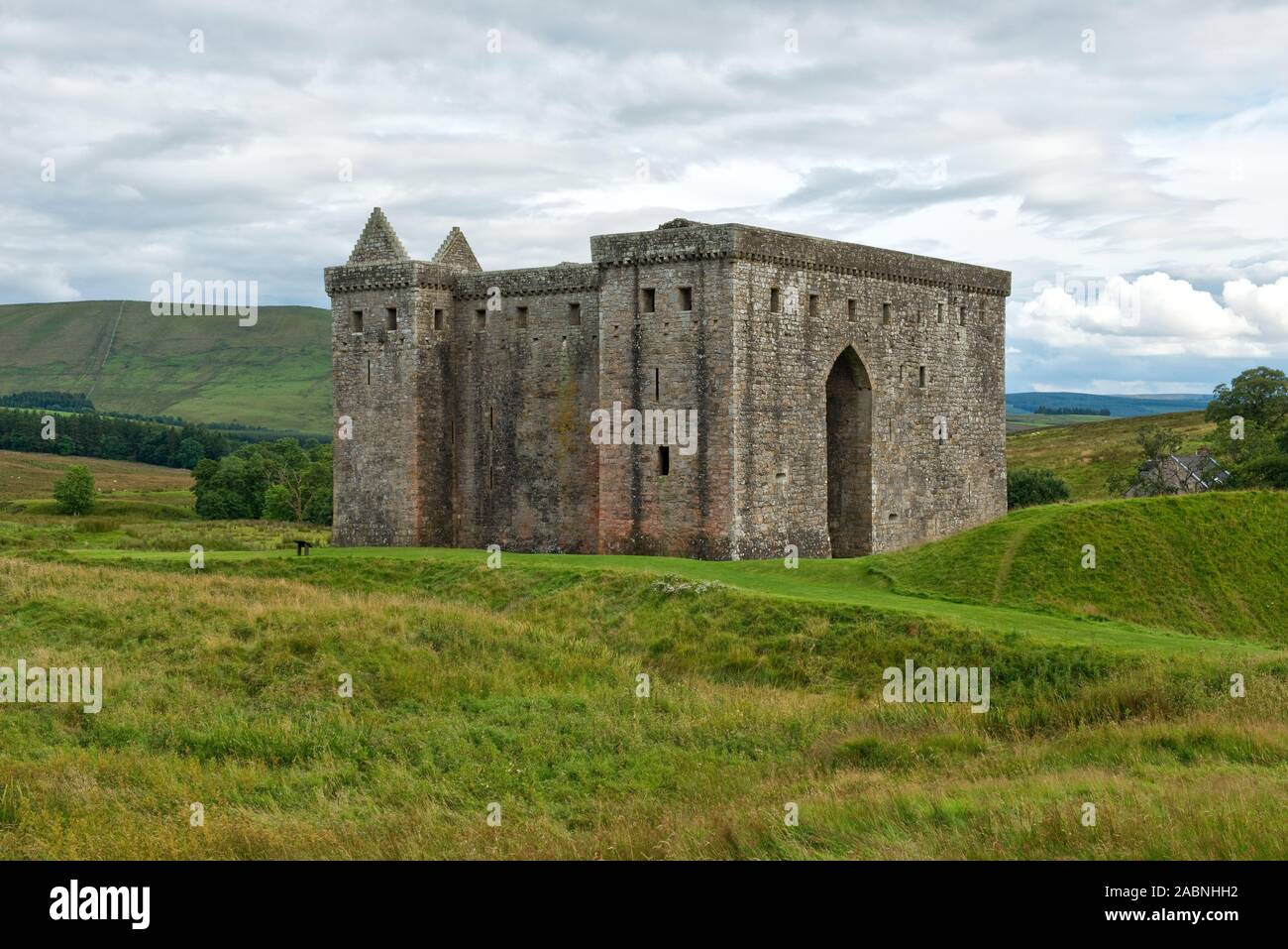 Hermitage Castle. Historic Scotland. Scottish Borders Stock Photo - Alamy