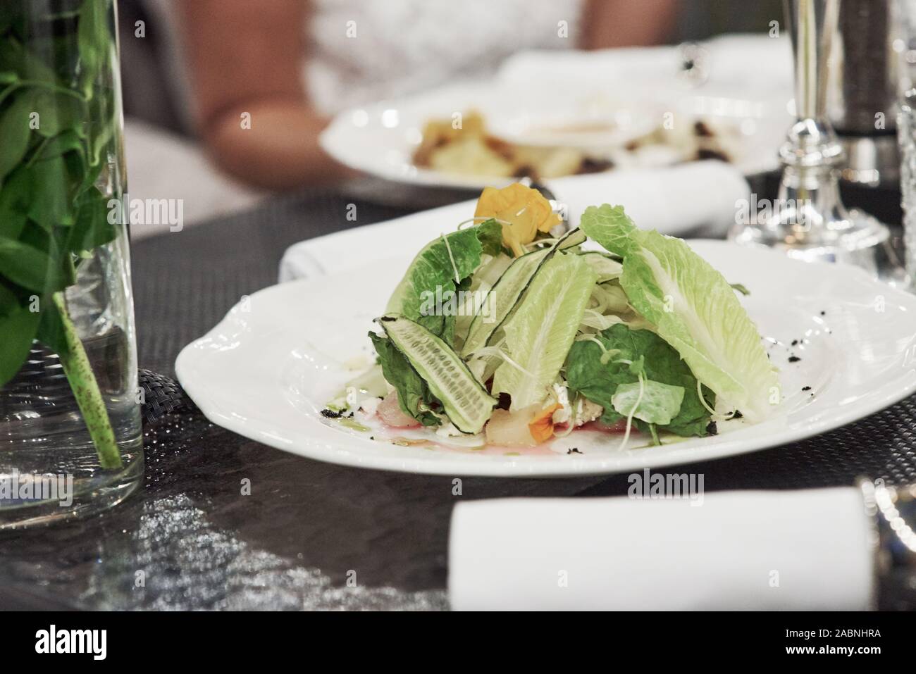 Vegetable food is on the table of outside restaurant Stock Photo - Alamy