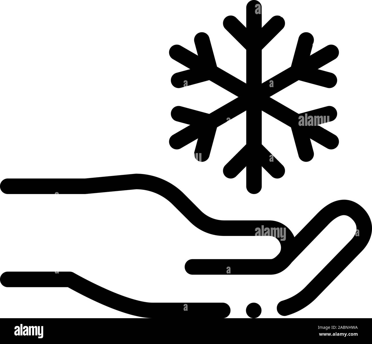 Fancy Snowflake Sign Icon Vector Outline Illustration Stock Vector ...