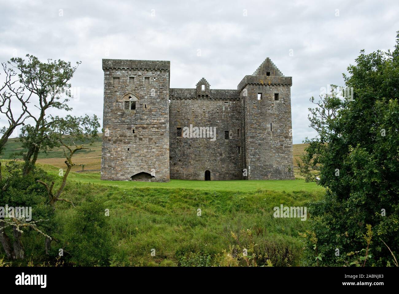 Hermitage Castle. Historic Scotland. Scottish Borders Stock Photo - Alamy