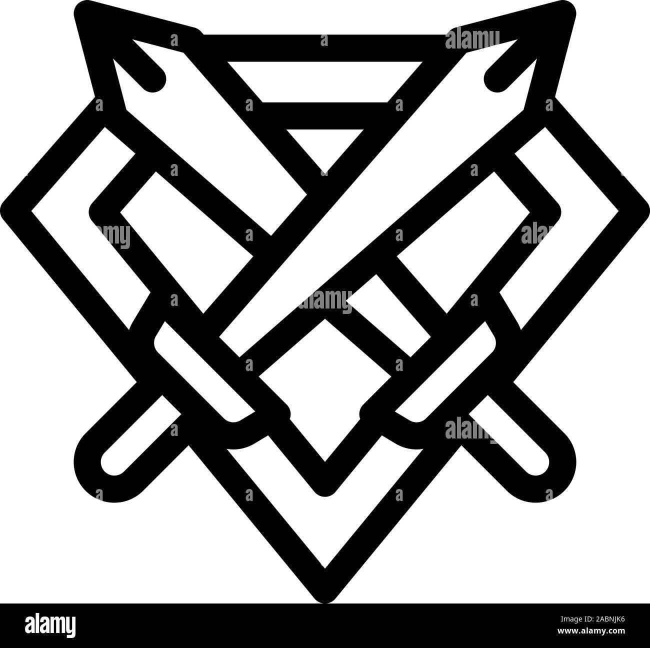 Emblem of Defender Icon Vector Outline Illustration Stock Vector Image ...