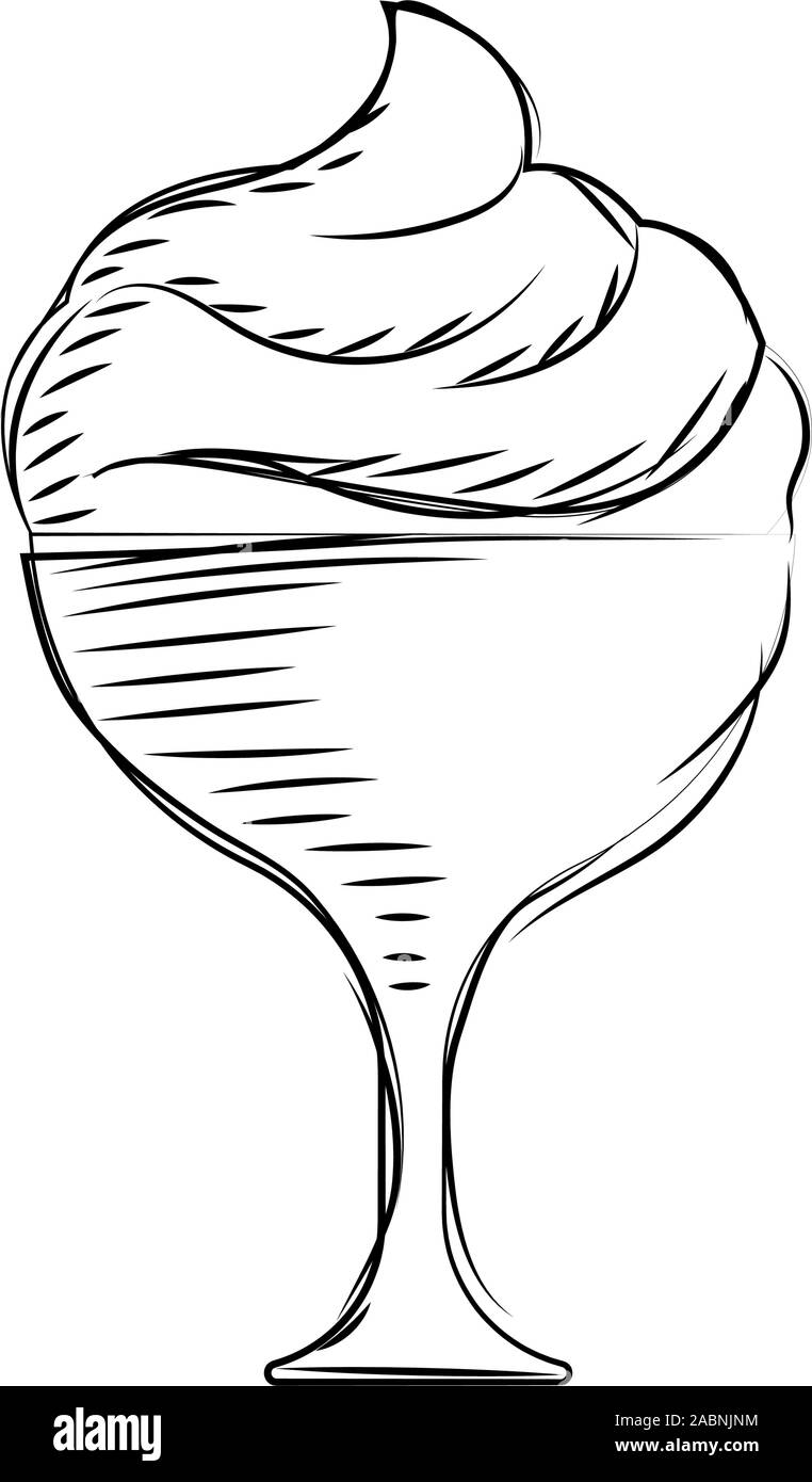 Sketch of a sundae Stock Vector Image & Art - Alamy
