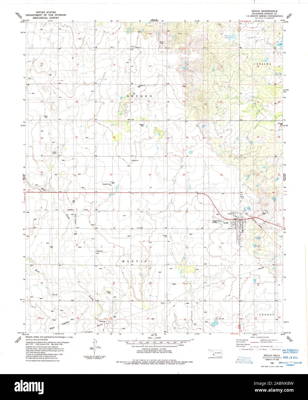 Map of gould oklahoma hi-res stock photography and images - Alamy
