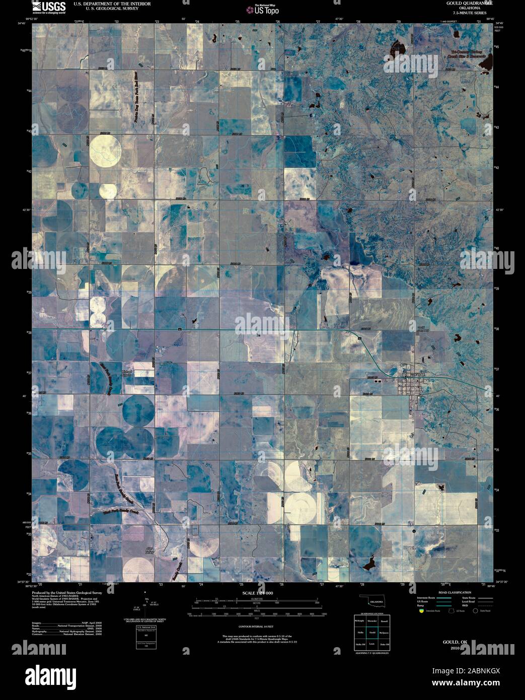 Gould oklahoma map hi-res stock photography and images - Alamy