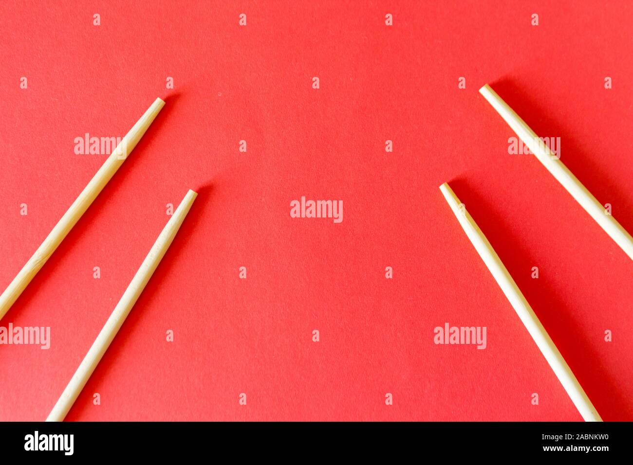 Traditional chinese food sticks on red background Stock Photo - Alamy