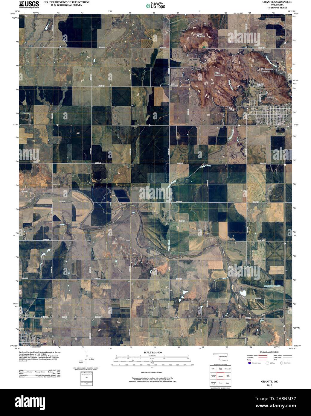 Map of granite oklahoma hi-res stock photography and images - Alamy