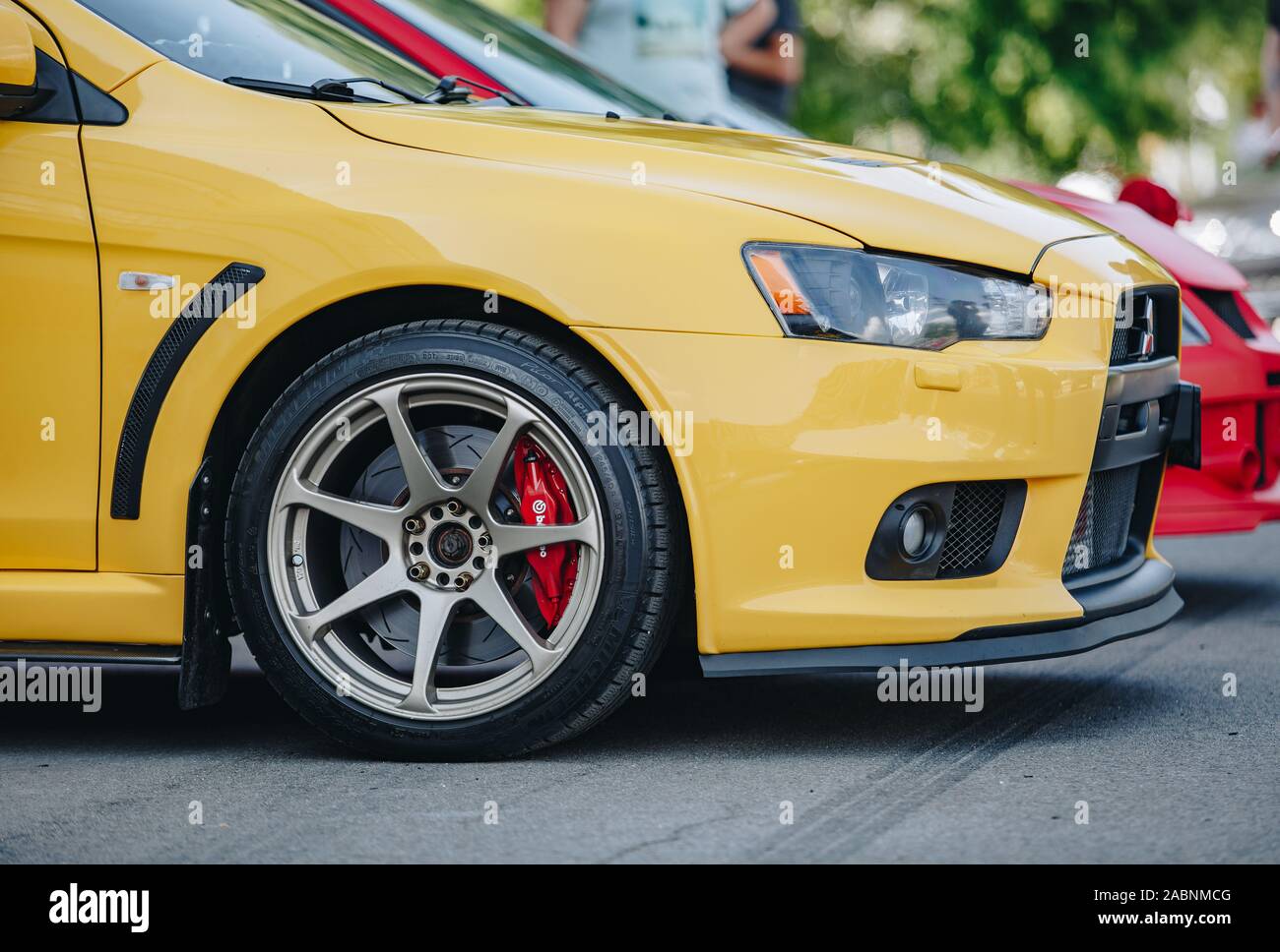 KYIV-28 JULY,2019: JDM car show outdoor.Tuned Japanese drift cars expo ...