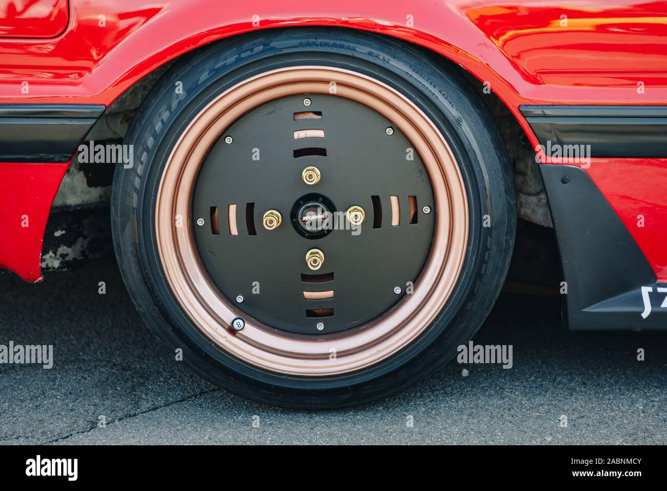 KYIV-28 JULY,2019: JDM car show outdoor.Tuned Japanese drift cars expo ...