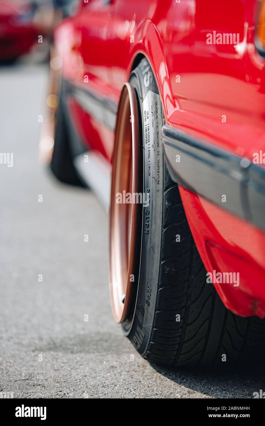 KYIV-28 JULY,2019: JDM car show outdoor.Tuned Japanese drift cars expo ...