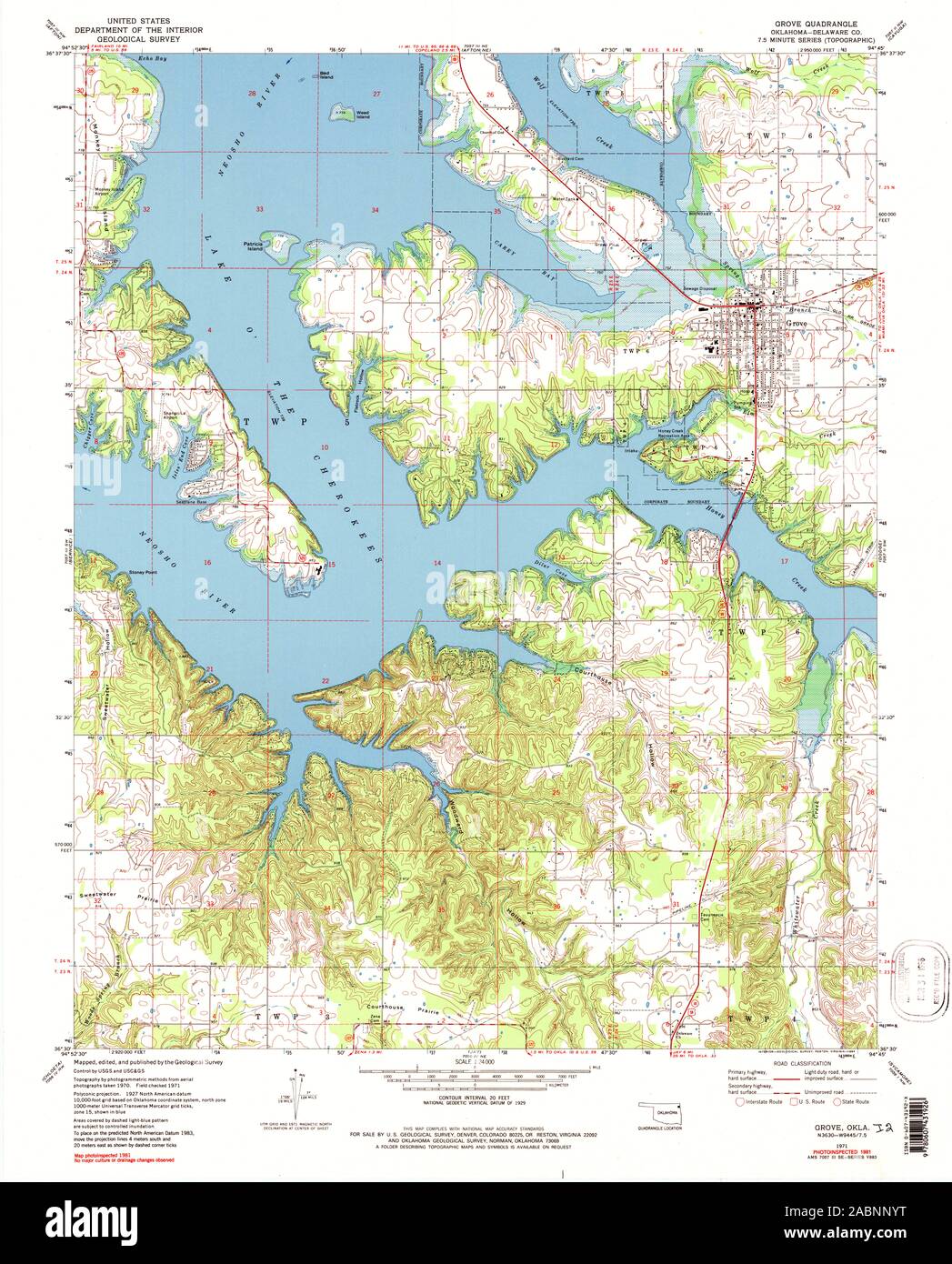 Grove oklahoma map hi-res stock photography and images - Alamy