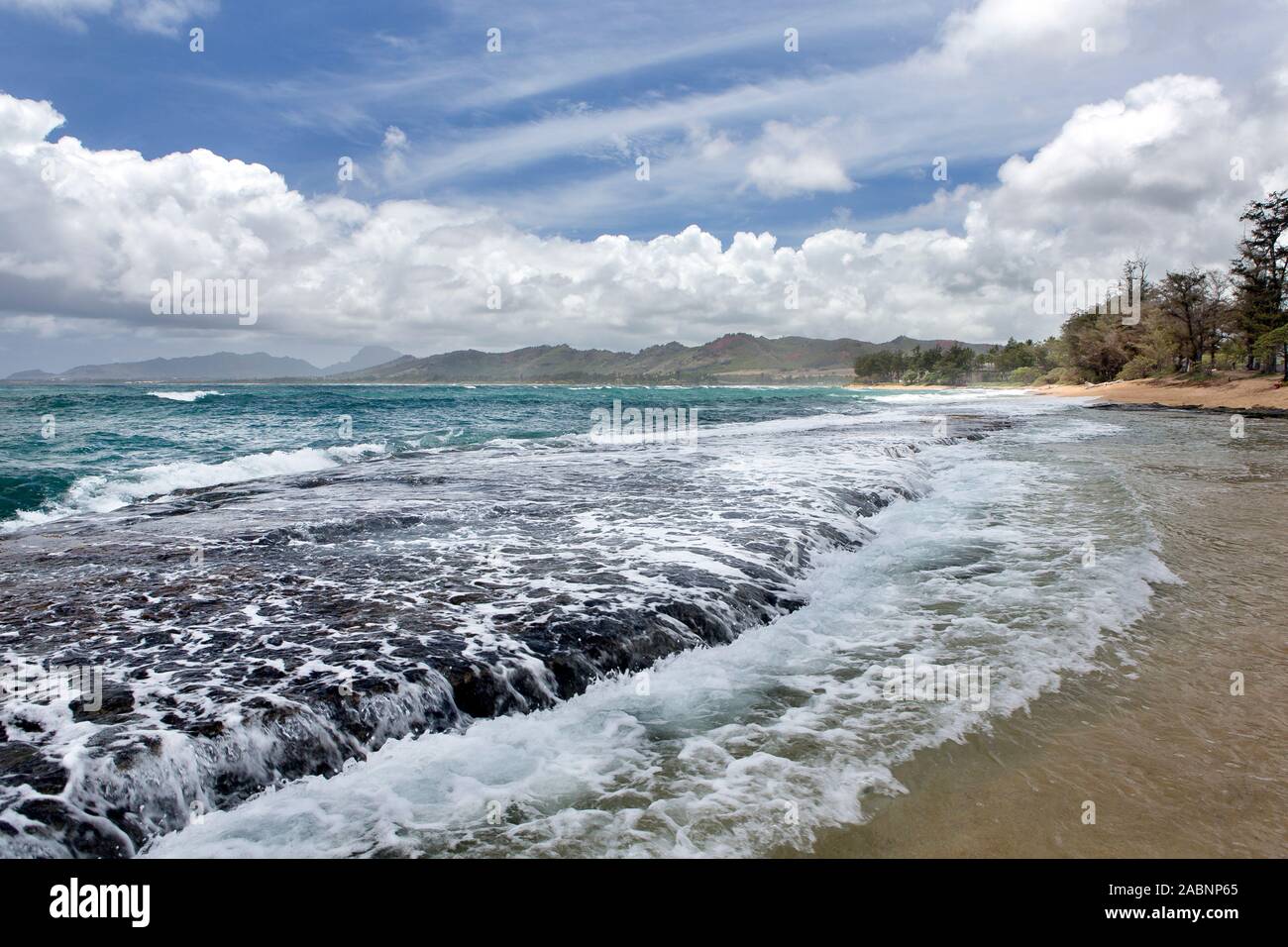 Tender sea waves mountains background hi-res stock photography and ...