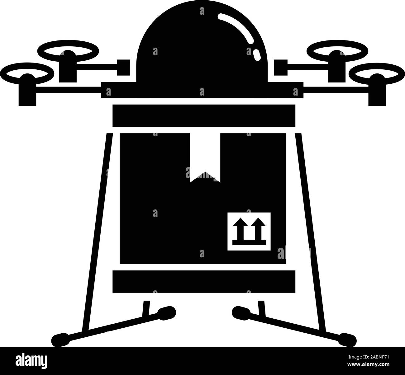 Package delivery drone concept Black and White Stock Photos & Images ...