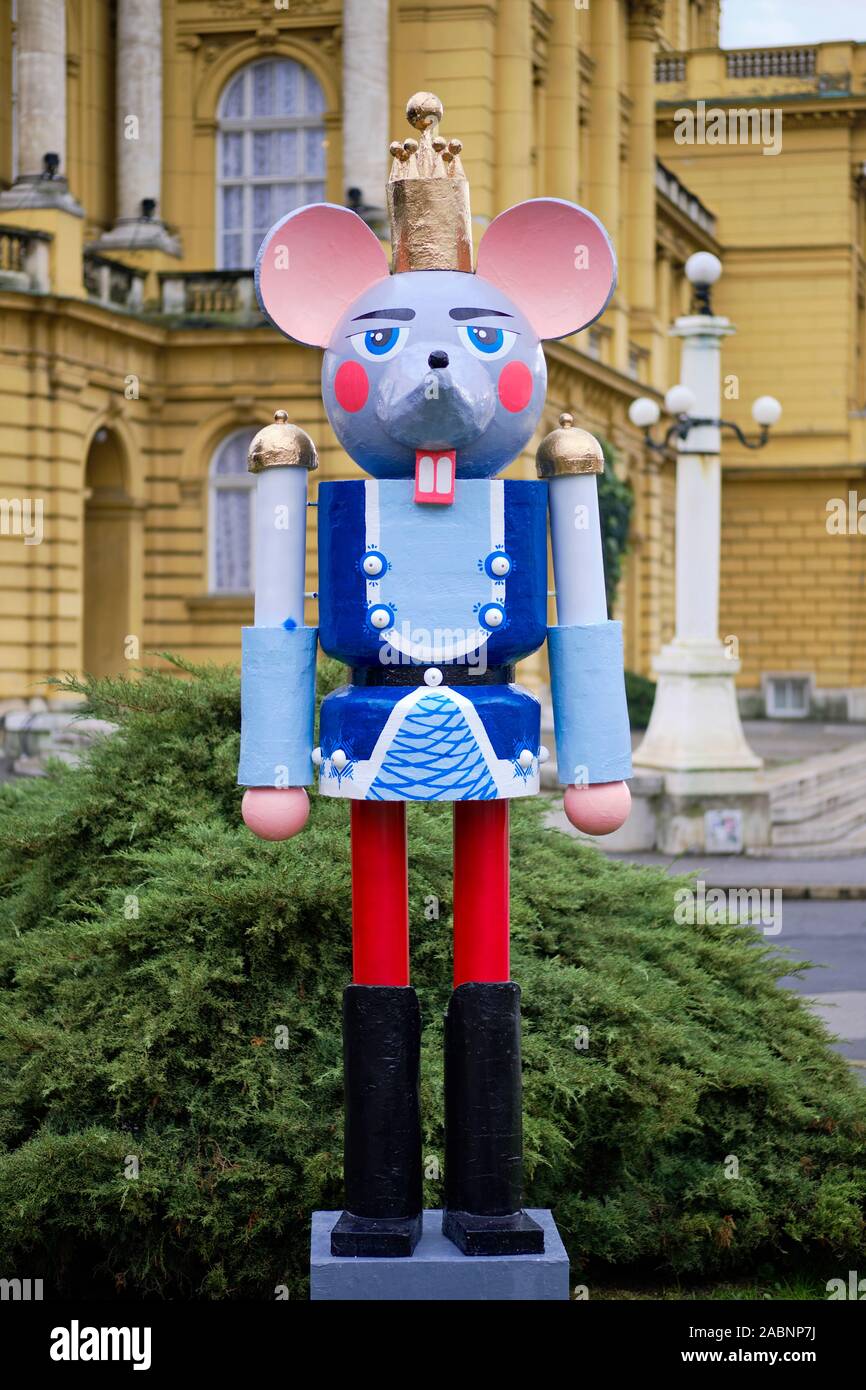 Mouse soldier figure from the Nutcracker statue on display in Zagreb ...