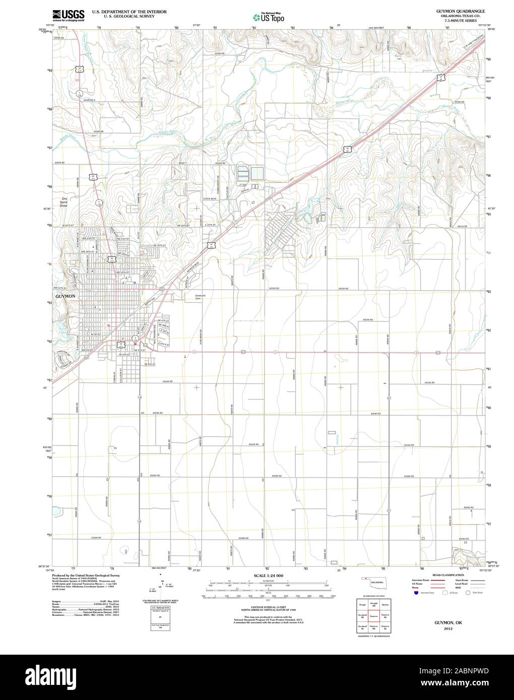 Map of guymon hi-res stock photography and images - Alamy