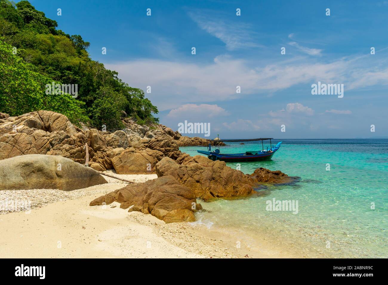 Rawa Island, Perhentian Islands, Malaysia; 18-May-2019; The boat and ...