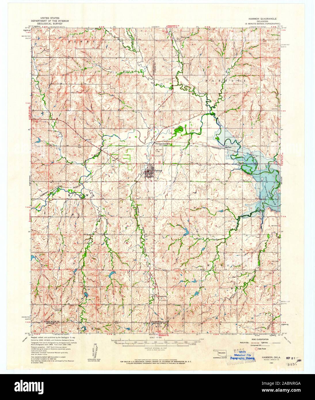 Map of hammon oklahoma hi-res stock photography and images - Alamy