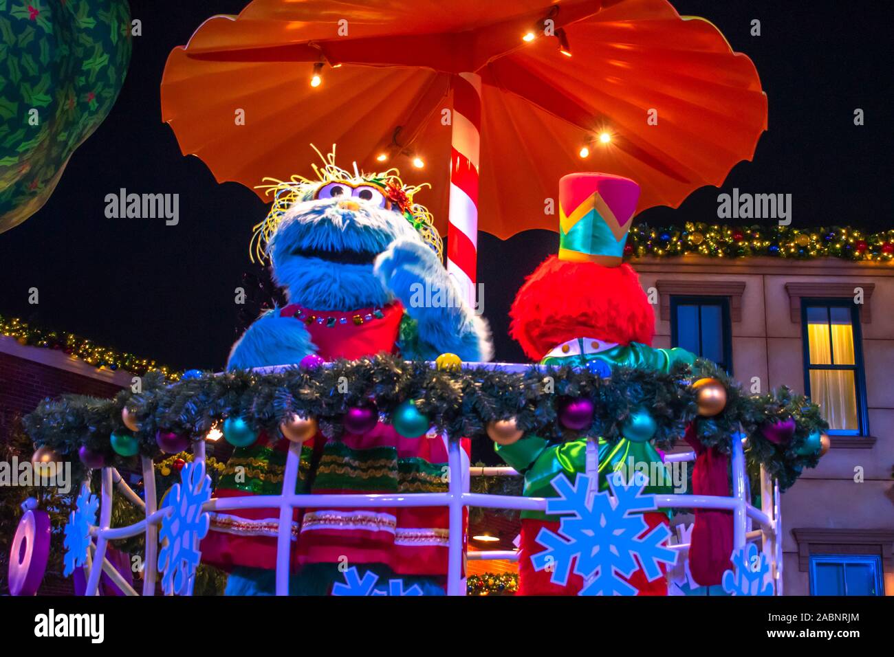 Orlando, Florida . November 23, 2019. Elmo and Rosita in Sesame Street ...