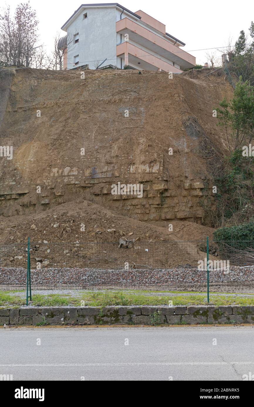 Landslide Hill Erodion Natural Disaster Problem Stock Photo - Alamy