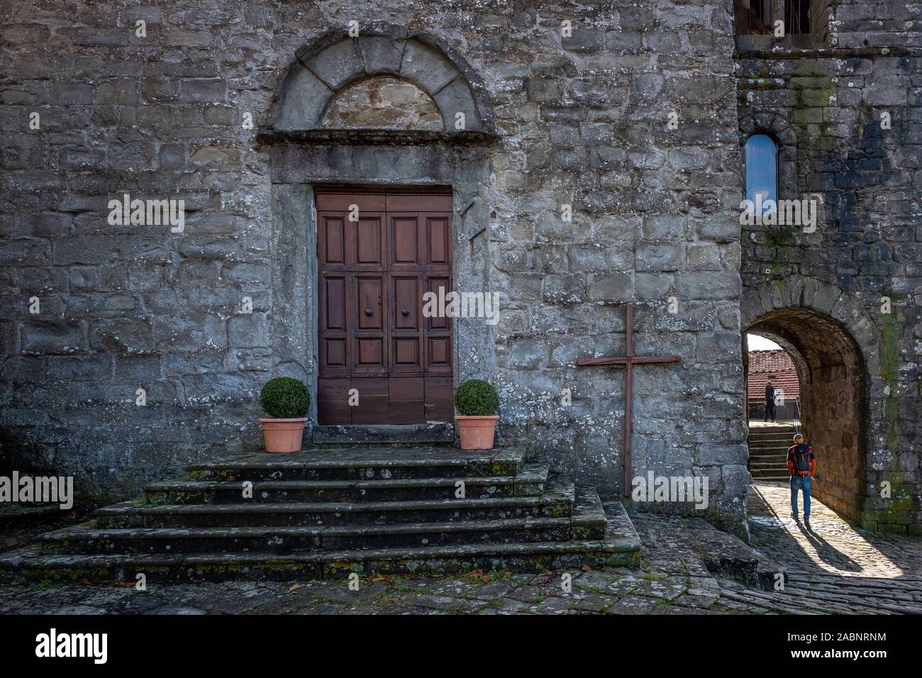 The old village of Pontito with the church of SS. Andrea and Lucia ...