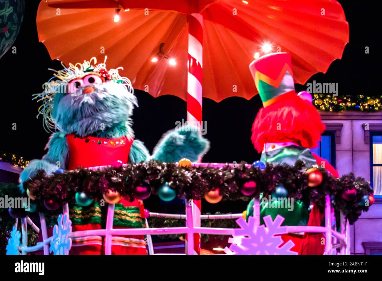 Orlando, Florida . November 23, 2019. Rosita in Sesame Street Christmas ...