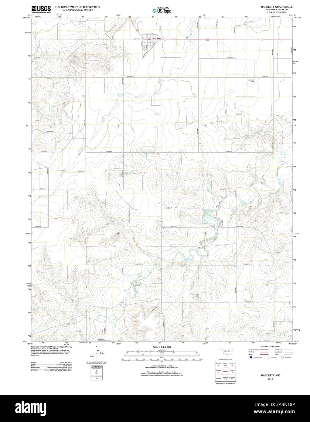 Map of hardesty hi-res stock photography and images - Alamy