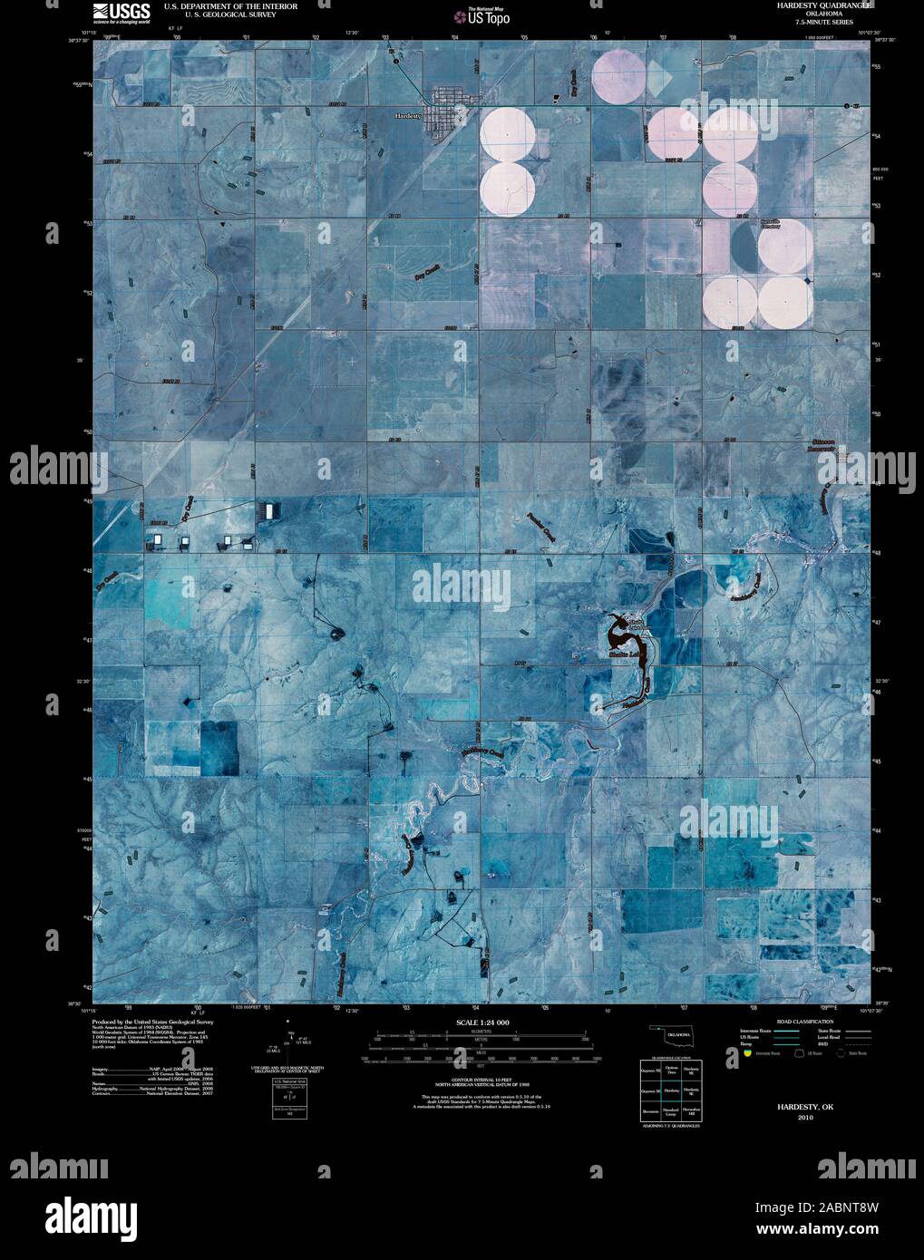 Map of hardesty hi-res stock photography and images - Alamy