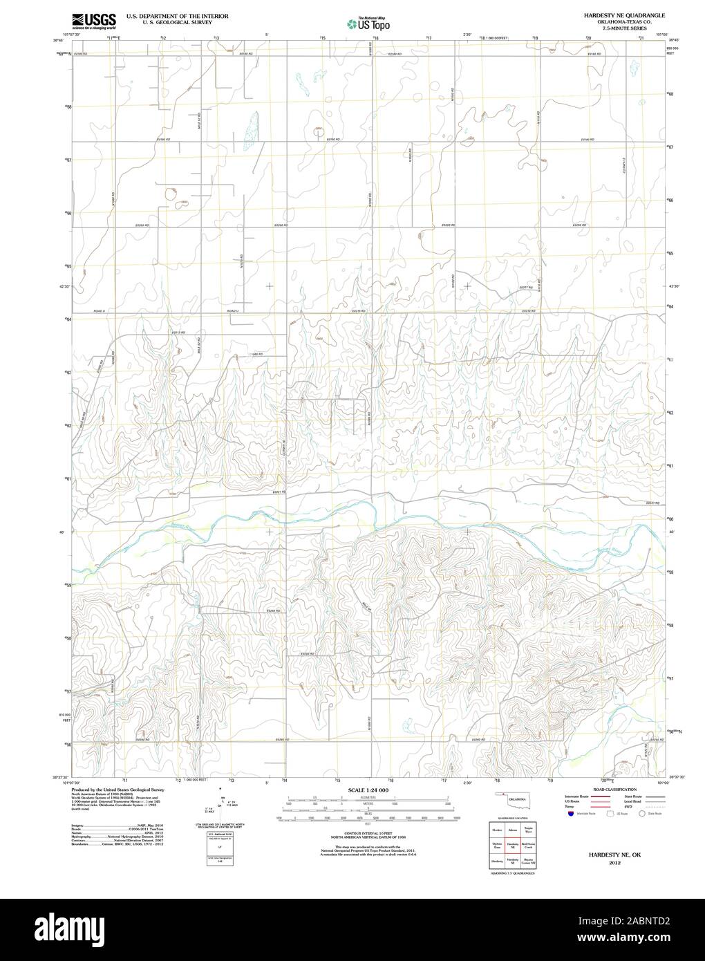 Map of hardesty hi-res stock photography and images - Alamy