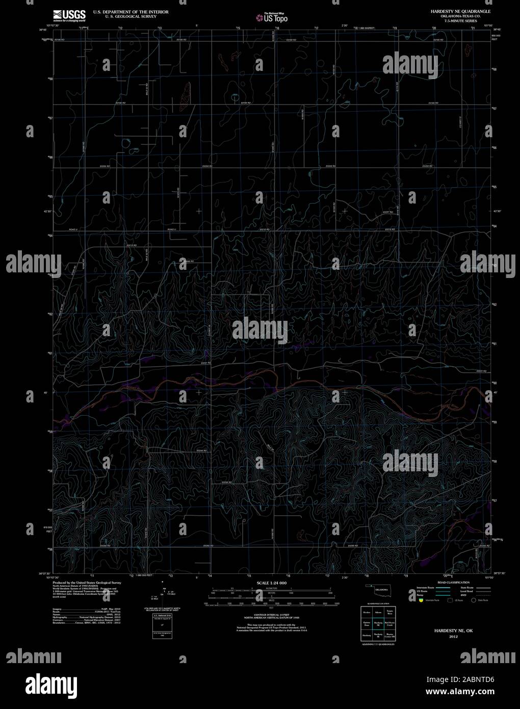 Map of hardesty hi-res stock photography and images - Alamy