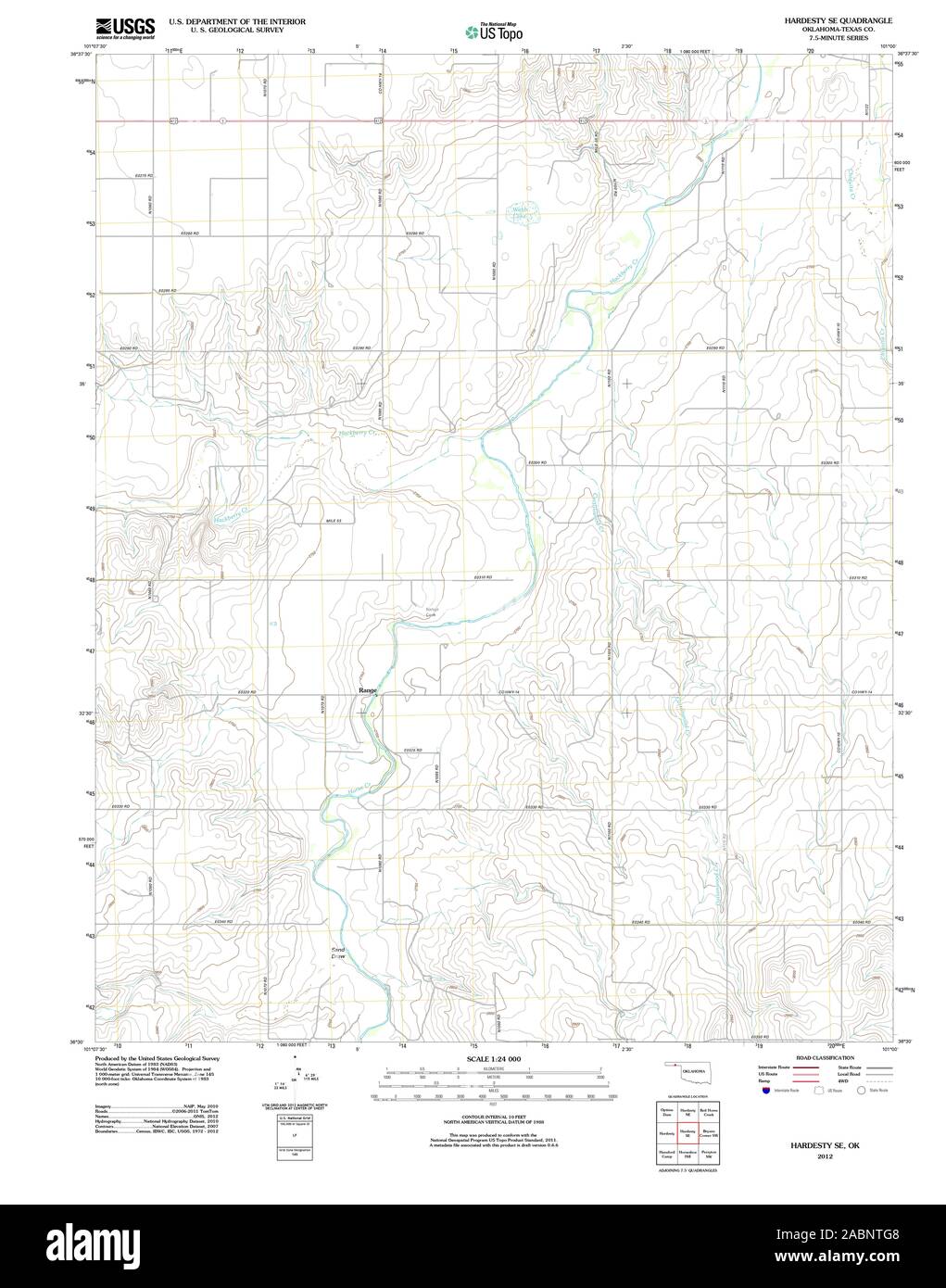 Map of hardesty hi-res stock photography and images - Alamy