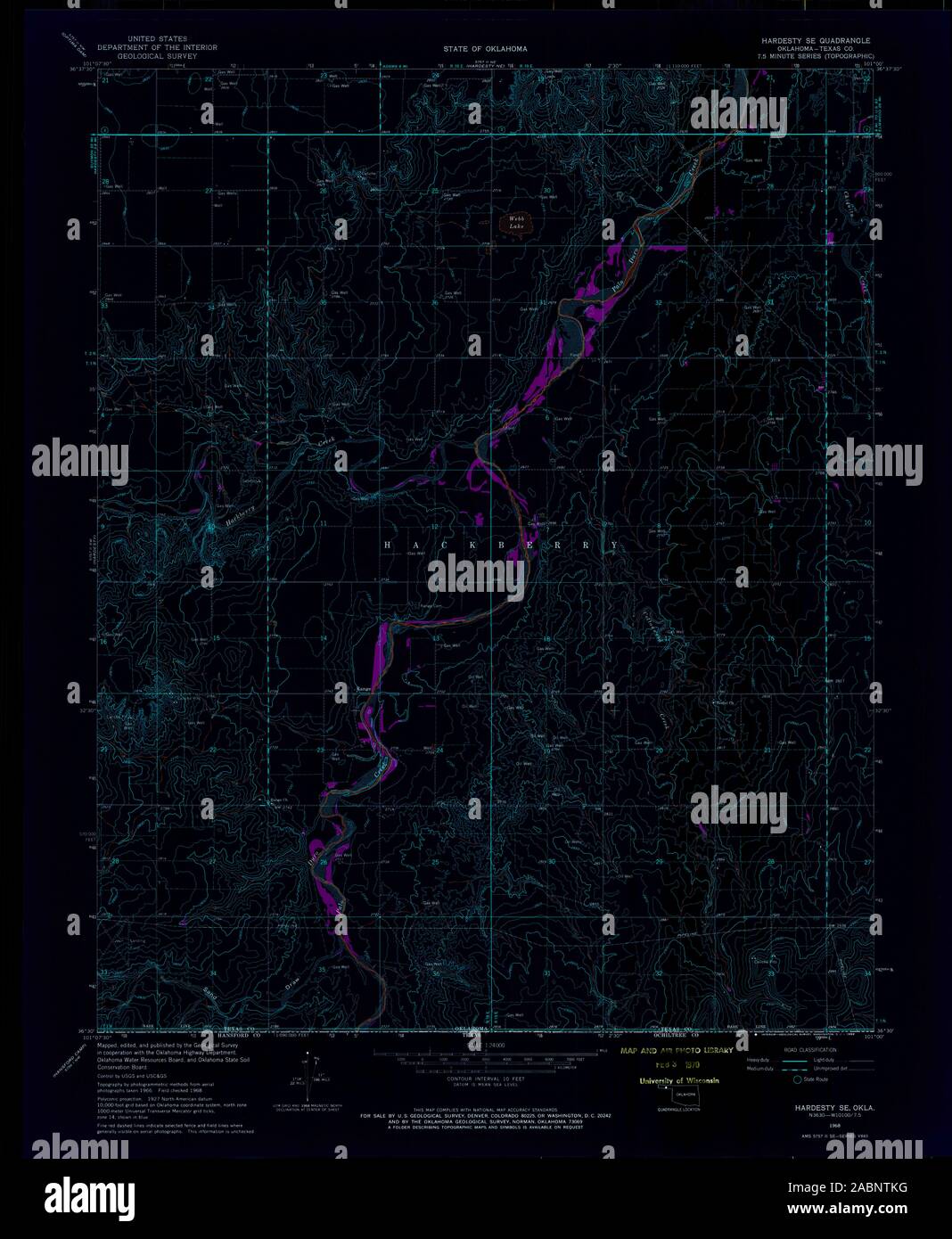Map of hardesty hi-res stock photography and images - Alamy