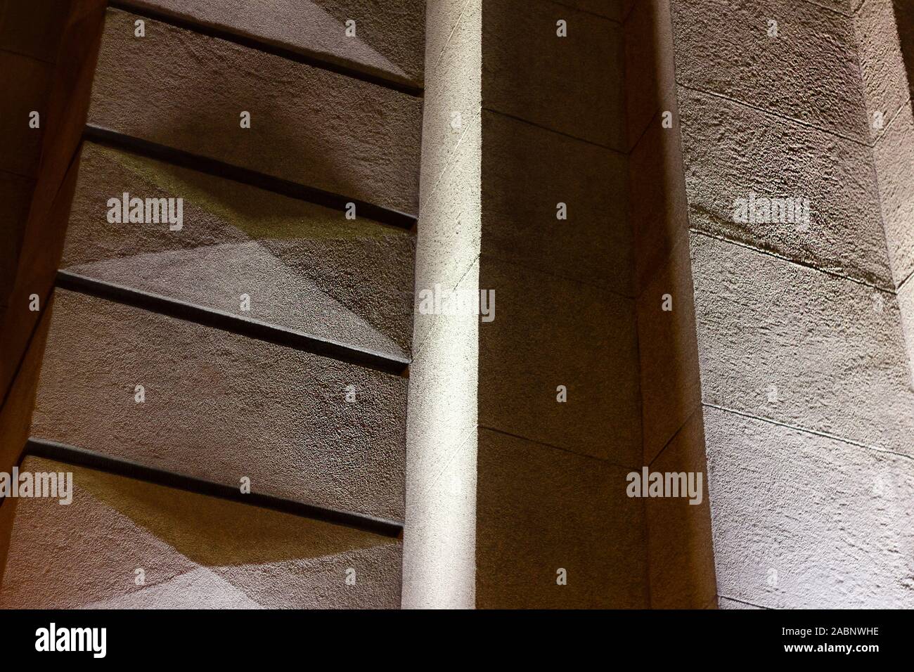 gray stone texture. building facade at night. backgrounds structure ...