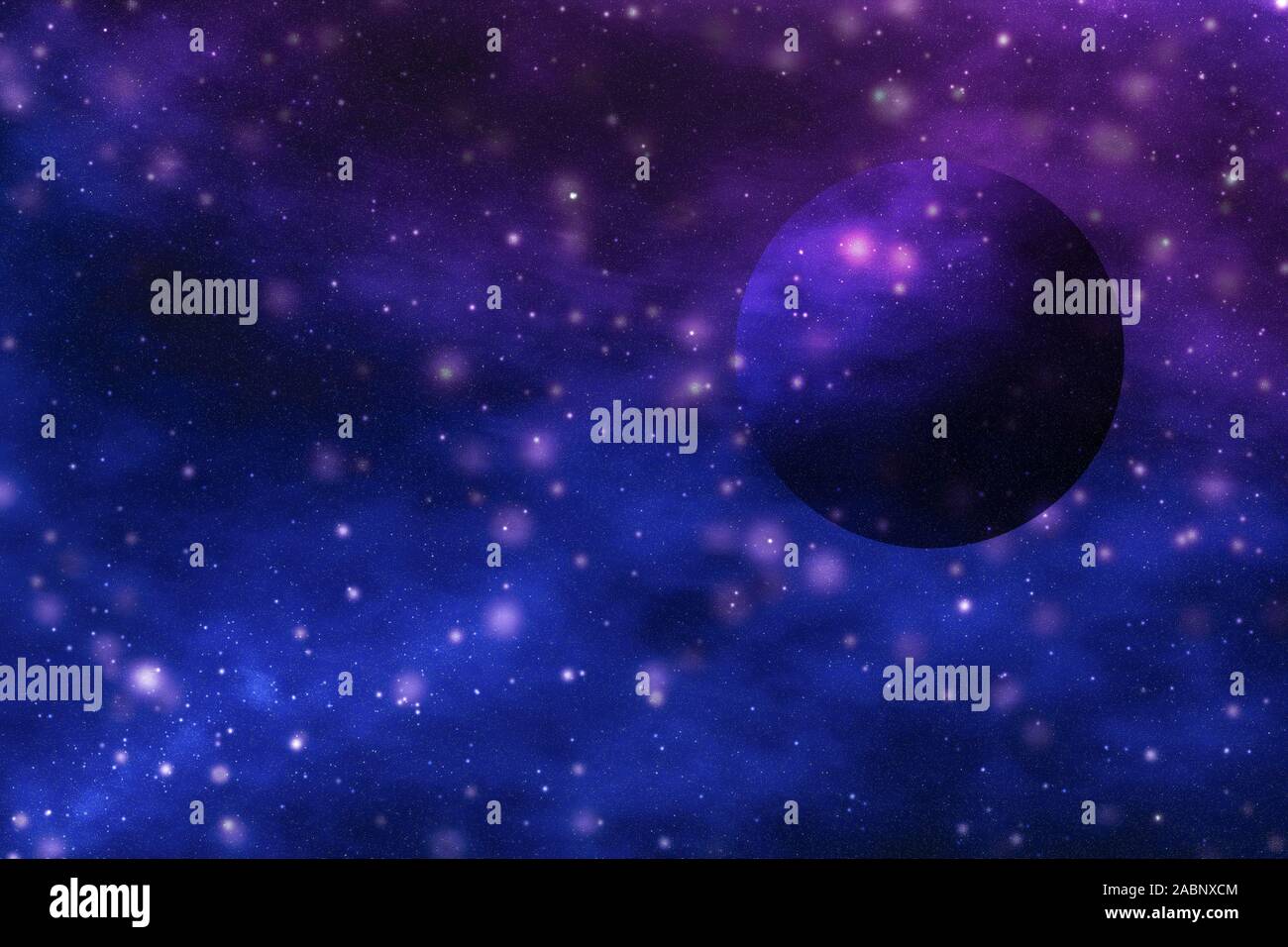 Discovery in astronomy, cosmic abstract and future technology concept ...