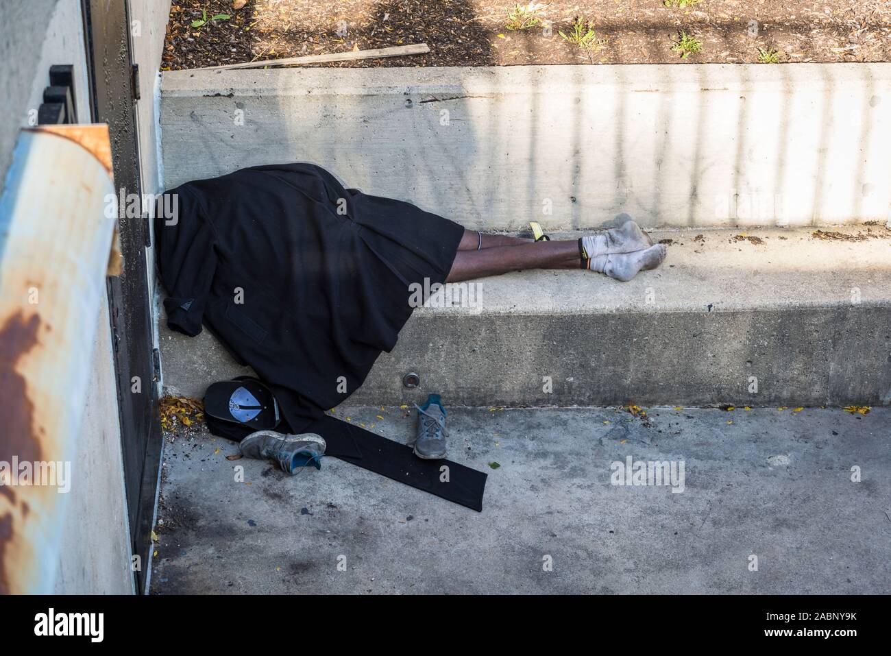 Homeless person, Chicago, Illinois, USA Stock Photo - Alamy