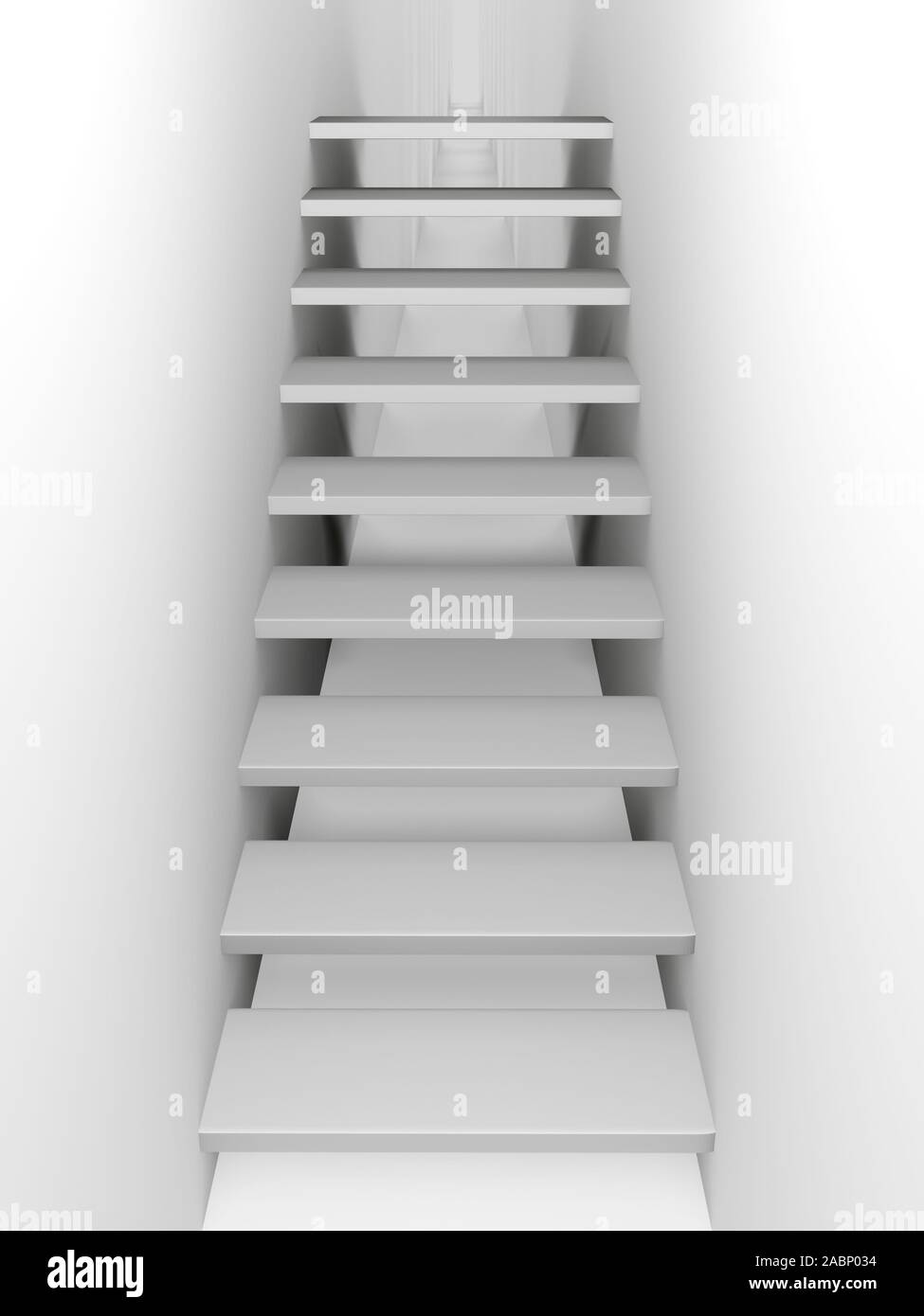 Staircase with steps in the corridor. Business concept. 3d render Stock ...