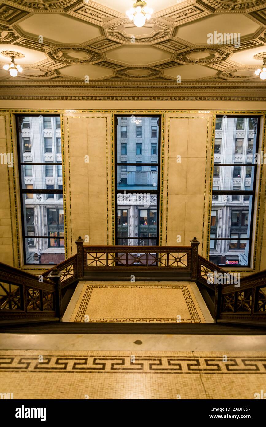 Chicago Cultural Center, a landmark building opened in 1897, Chicago ...