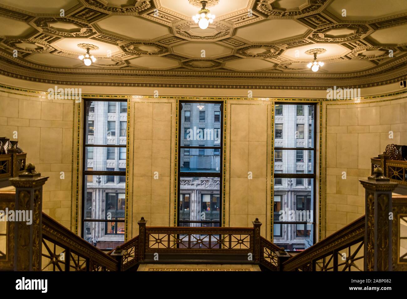 Chicago Cultural Center, a landmark building opened in 1897, Chicago ...