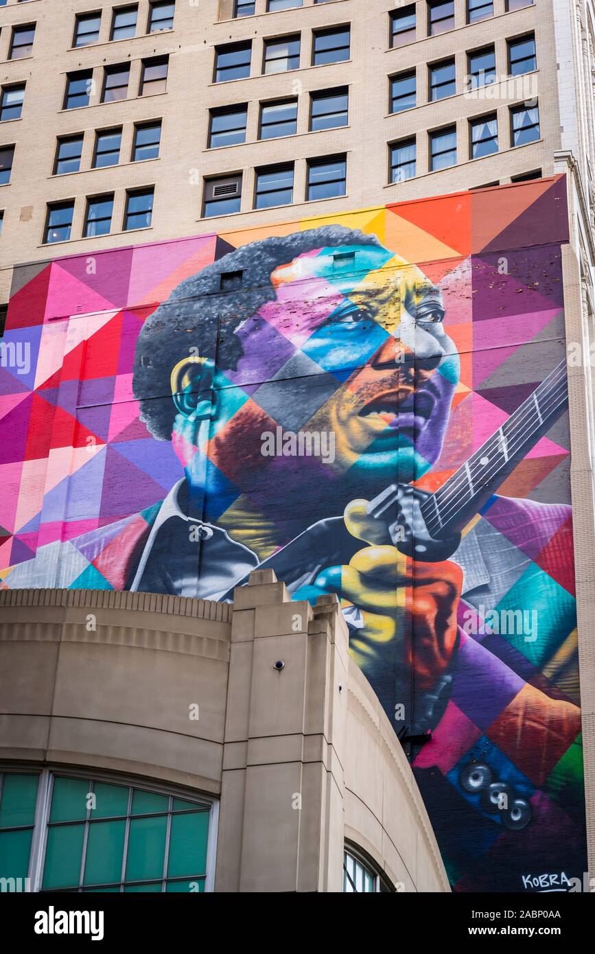 Muddy Waters Mural, The Loop, Chicago, Illinois, USA Stock Photo - Alamy