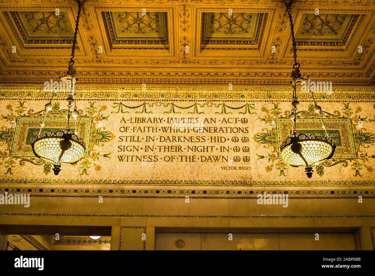 Chicago Cultural Center, a landmark building opened in 1897, Chicago ...