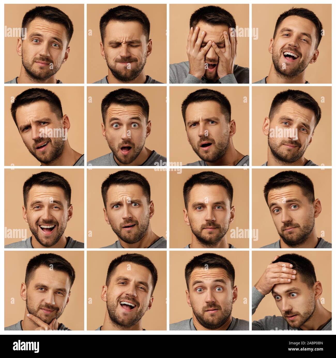 Facial expression man collage hi-res stock photography and images - Alamy