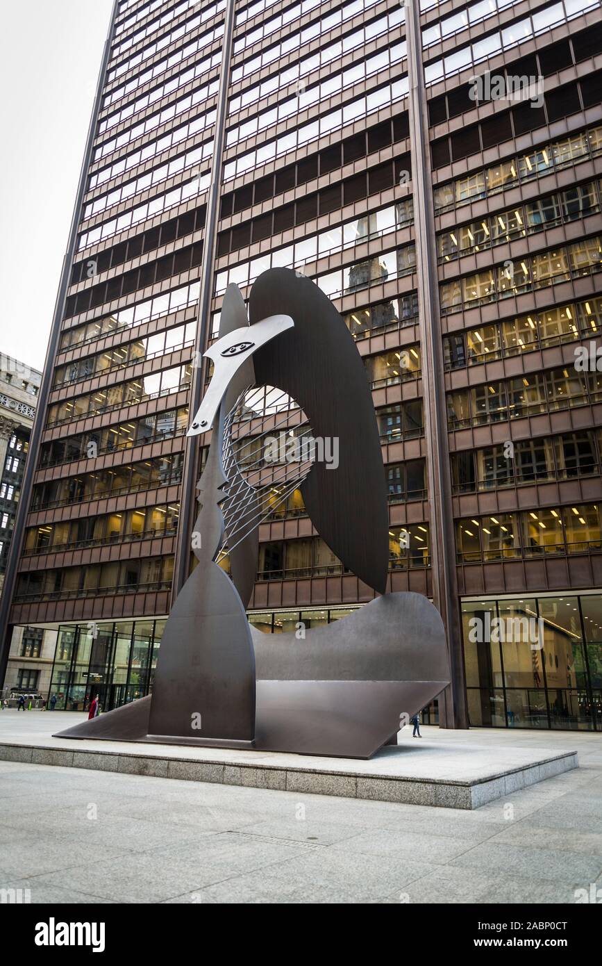 Chicago Picasso sculpture, an untitled monumental sculpture by Pablo ...