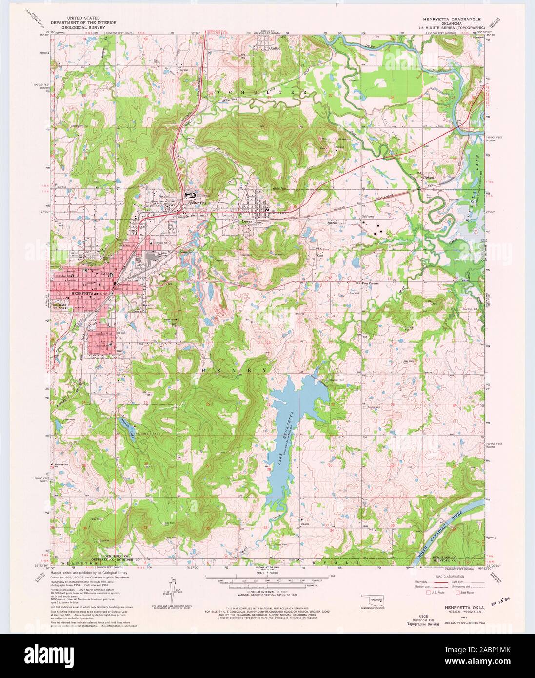 Map of henryetta oklahoma hi-res stock photography and images - Alamy