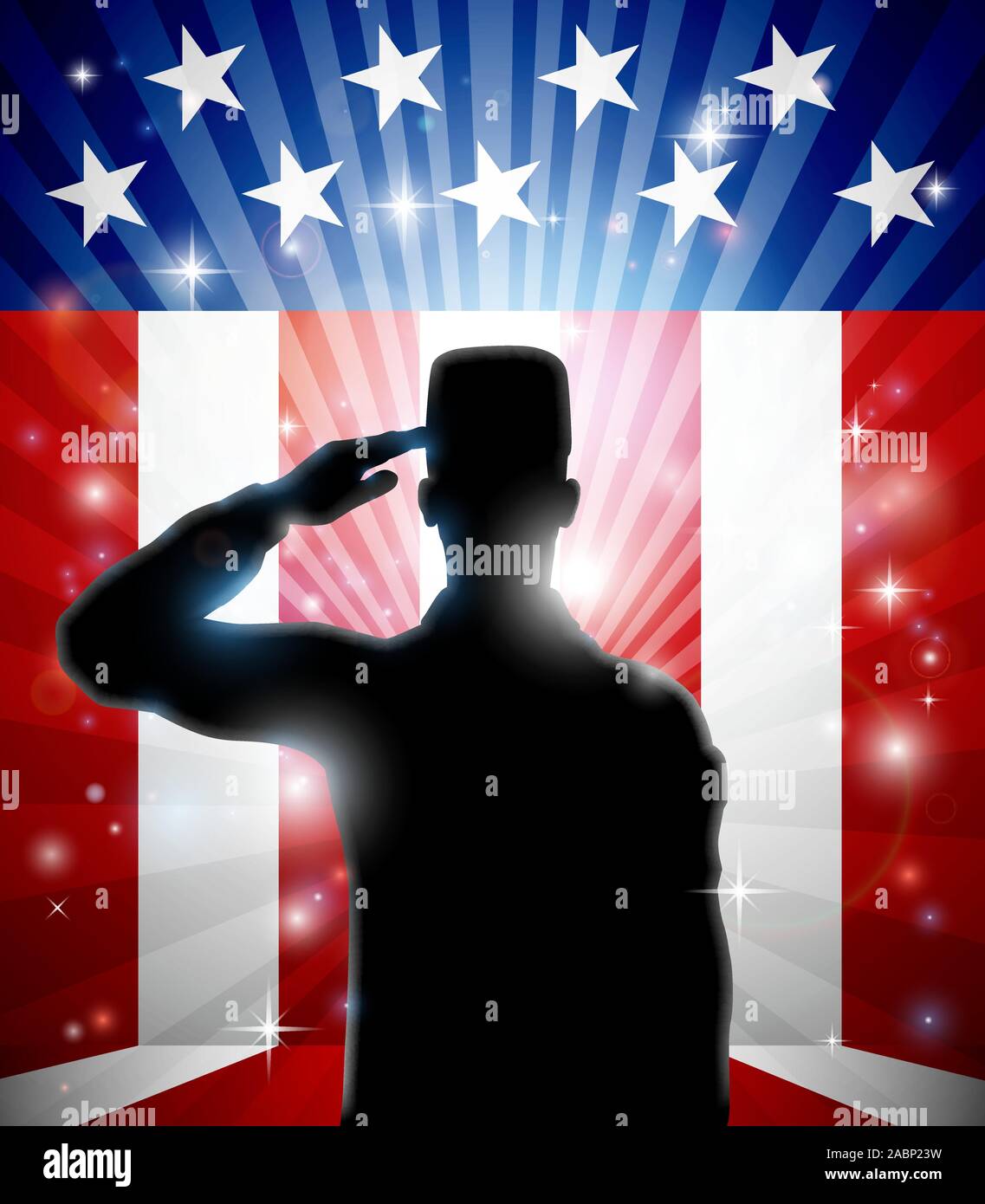 Saluting flag hi-res stock photography and images - Alamy