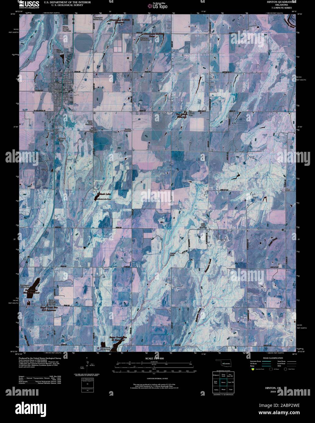 Map of hinton hi-res stock photography and images - Alamy