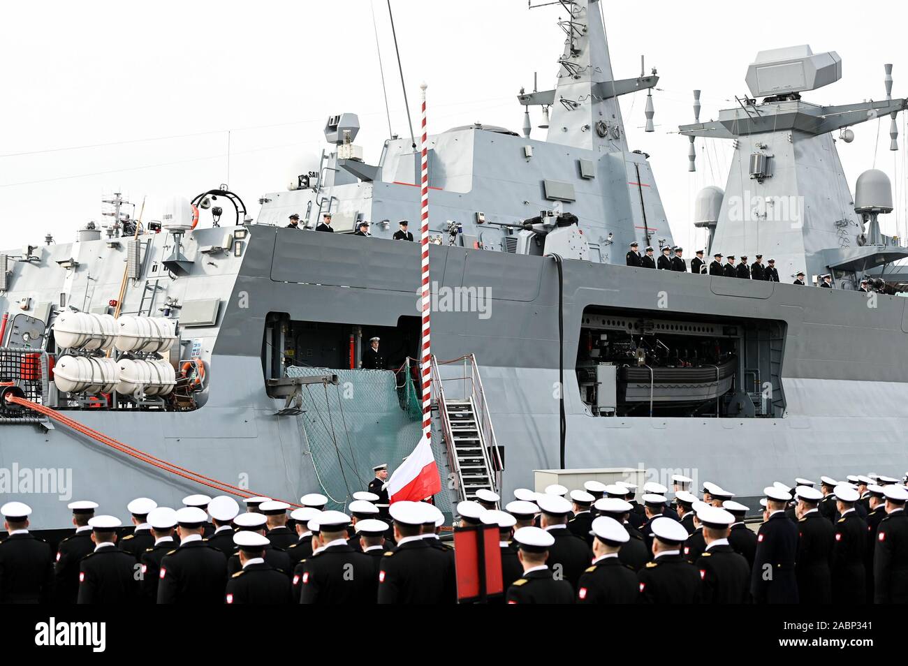An ORP Slazak ship seen during the 101st anniversary of the creation of ...