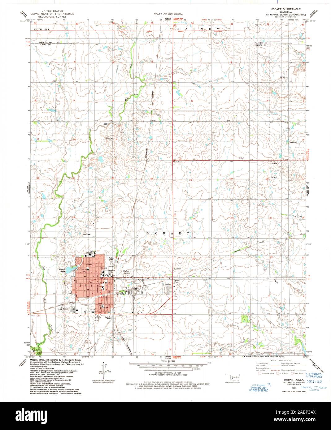 Map of hobart oklahoma hi-res stock photography and images - Alamy