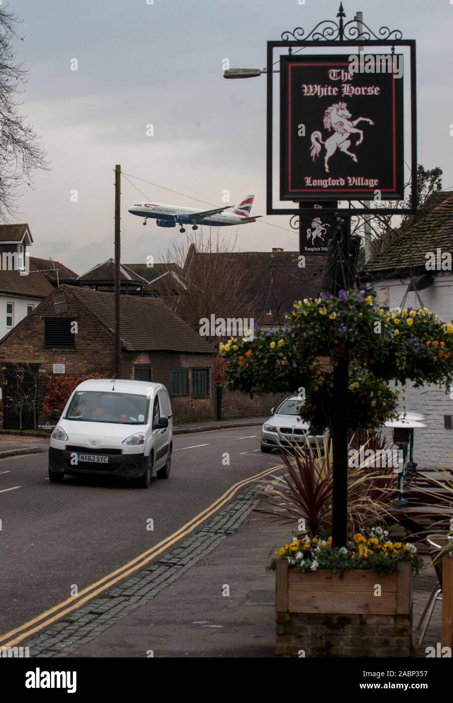 The picturesque village of Longford near Heathrow Airport, a village ...
